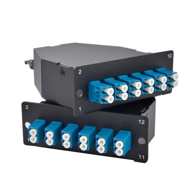 China Tipo B del casete PBT LGX de la fibra óptica de la élite del SC 24F de MPO con varios modos de funcionamiento en venta