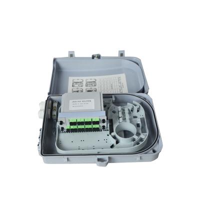 China Wall Mounted ABS Terminal Box FTTH PLC Splitter Fiber Distribution Box for sale