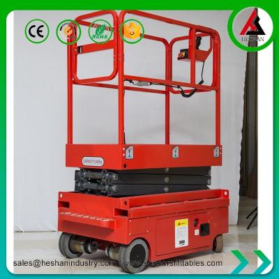 Cina Le piccole forbici idrauliche elettriche leggere sollevano 300kg 3.9M Self Propelled in vendita