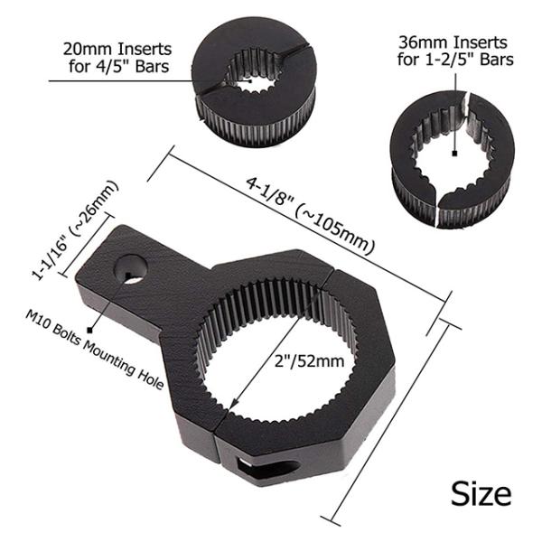 Quality Y-shaped Outdoor Off-road SUV Motorcycle LED Light Mounting Bracket, Suitable for Tubes with Diameters of 0.75