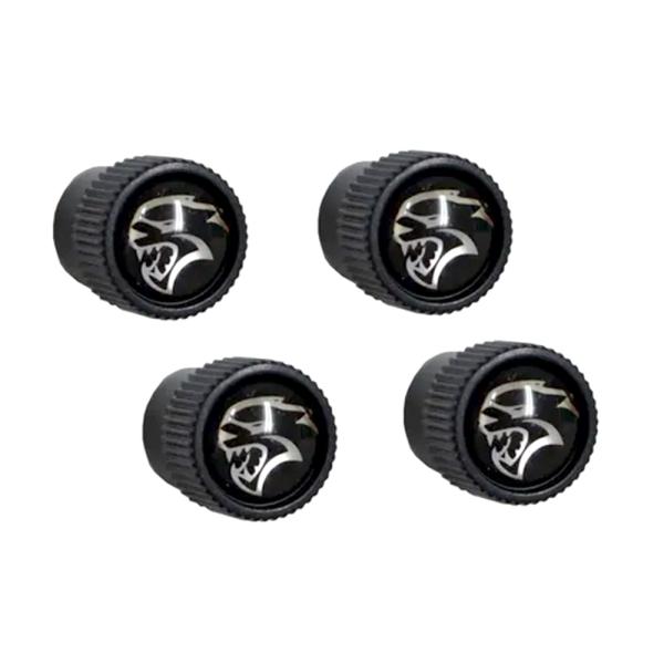 Quality FARPREEY 82214911 New 4 Tire Valve Dry Cover with Logo for Dodge Challenger Charger HELLCAT 2015-2024 for sale