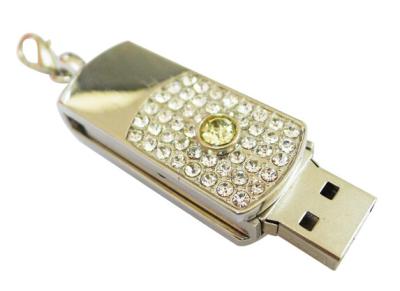 China 360 Degree Swivel Metal Flash Drives , Jewel Rotate Flash Disk for sale