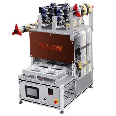 China Stikstof 4 van de Verzegelaar Automatische Tray Sealer With Date Coding van de Dienbladenkaart Vacuüm de Machinevoedsel Verpakking Te koop