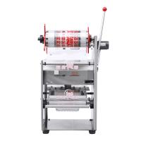 China 600W Tabletop Manual Tray Sealing Machine 300mm Width For Baverage Shops for sale