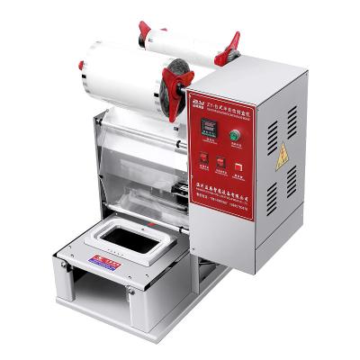 China Tabletop Semi Automatic Tray Sealing Machine For Baverage Catering Shops for sale