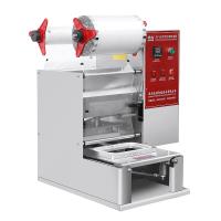 China Tabletop Semi Automatic Tray Sealing Machine For Baverage Catering Shops for sale