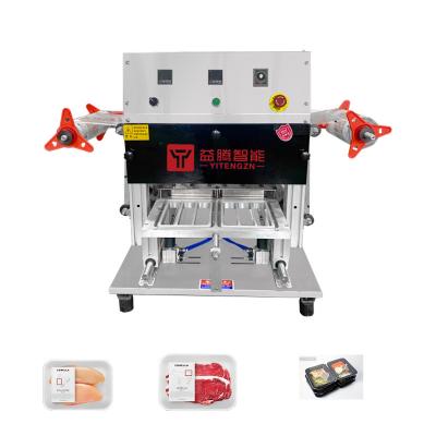China SUS304 Semi Automatic Food Container Heat Sealer Gas Flush Tray Sealer for sale