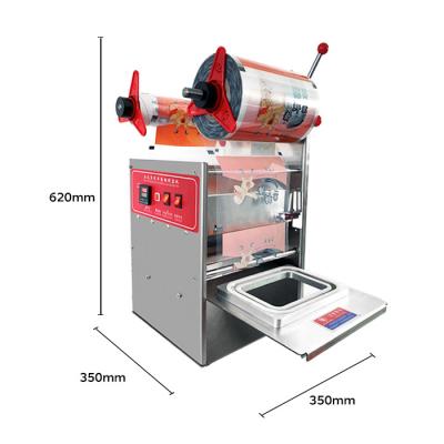 Cina imballaggio manuale di 300W 300 Pcs/H Tray Sealing Machine Roll Film in vendita
