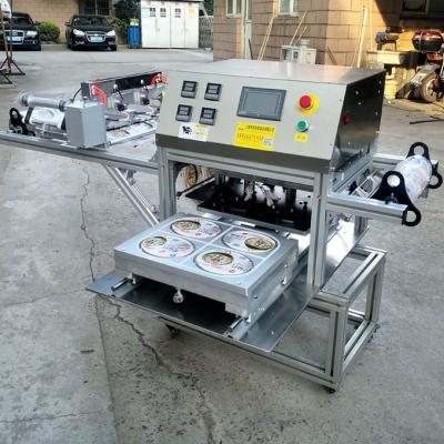 Cina Rettangolo automatico 1.5KW Tray Sealing Machine For Seafood dei semi in vendita