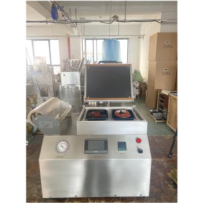 Cina impacchettatrice della pelle di 220V Benchtop Tray Sealer Semi Auto Vacuum per alimento in vendita