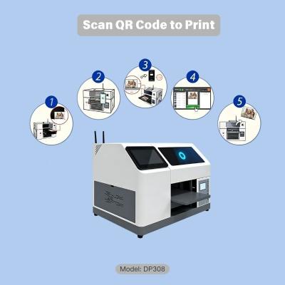 China DP308 A5 UV Flatbed Printer Epson XP600 Printhead Automatic Manual Printhead Cleaning UV Printing Machine for sale