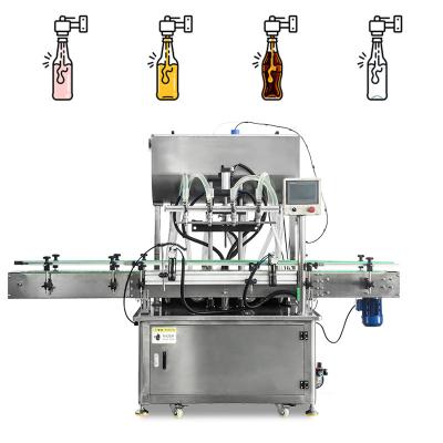 China Industrial Gear Pump Liquid Filling Machine Customized 4 Nozzle Filling Machine for sale