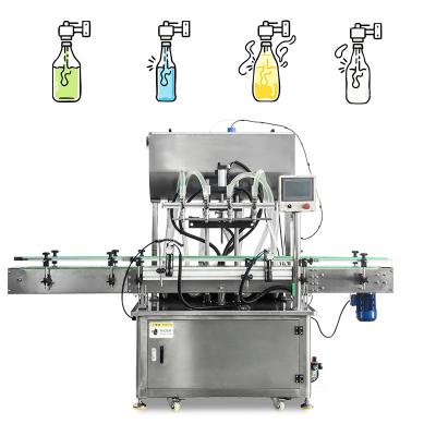 China 4 Nozzle Gear Pump Filling Machine 220V Industrial Liquid Filler Food Grade for sale