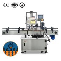 China 0.37KW Automatic Capping Machine PLC Control Servo 4 Wheel Capper 30-100 BPM for sale