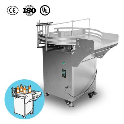 China 220V Bottle Turntable 10000mm Bottle Unscrambler Customized With Tool Free Quick Adjustment for sale