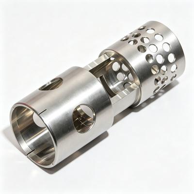 China Custom 5 Axis CNC Machined Stainless Steel Hollow Cylinder with Burr Free Finish and Customizable Hole Layout for sale