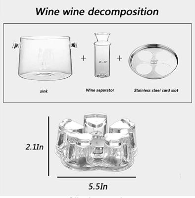 Cina Alto scaldino del liquore del candeliere dell'insieme della tazza di causa del vetro borosilicato 13pcs in vendita