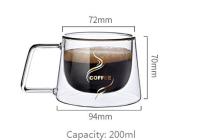 China Double Wall High Borosilicate Glass Mug for sale