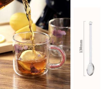 Cina Chiara tazza di vetro a doppia parete 300ml con Kitty Printing decorativa in vendita