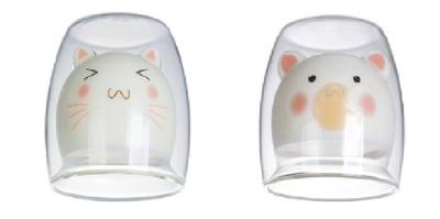 Cina Tazza da 200 ml in vetro a doppia parete Tazza in vetro borosilicato alto in vendita