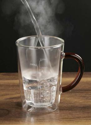 Cina Tazza in vetro borosilicato resistente al calore da 250 ml per bevande fredde o calde in vendita