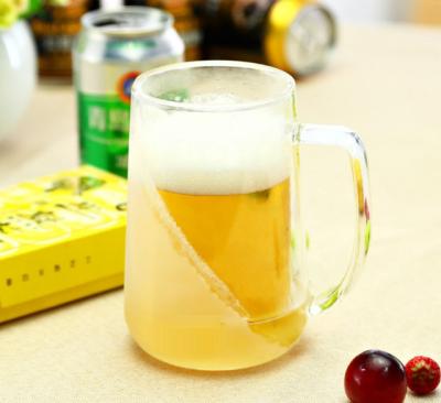Cina colore trasparente termoresistente delle tazze di vetro a doppia parete 500ml chiaro in vendita