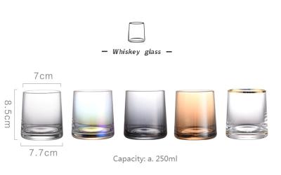 Cina uso quotidiano dell'alta tazza del vetro borosilicato 250ml per la birra del liquore del whiskey in vendita