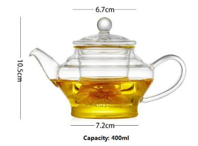 Cina Set teiera in vetro borosilicato alto da 1400 ml 100 ml * 6 tazze a doppia parete in vendita