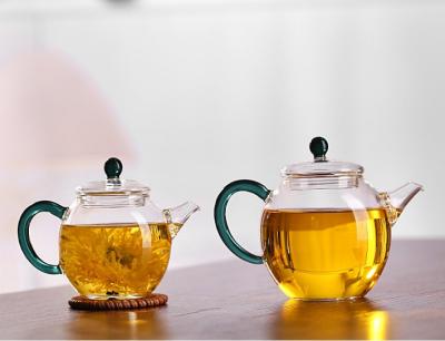 Cina Bollitore Novolink OEM 400ML 260ML in vetro borosilicato alto con manico verde giada in vendita