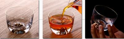 Cina Blocchetto di vetro dell'oro della tazza dell'alto whiskey del borosilicato 110ML decorativo in vendita