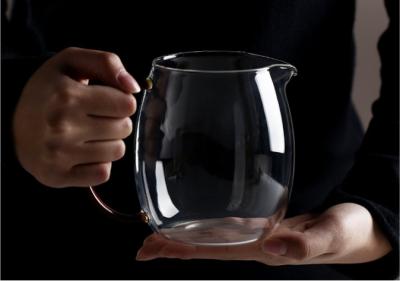 中国 多彩なハンドルによって置かれる850mlホウケイ酸塩のGlasswaresの分け前のティー カップ 販売のため