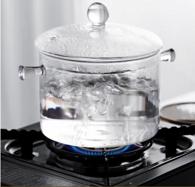 Cina 1300ml 2000ml Ciao vetro borosilicato pentola per salse pentola forno a microonde lavabile in lavastoviglie in vendita