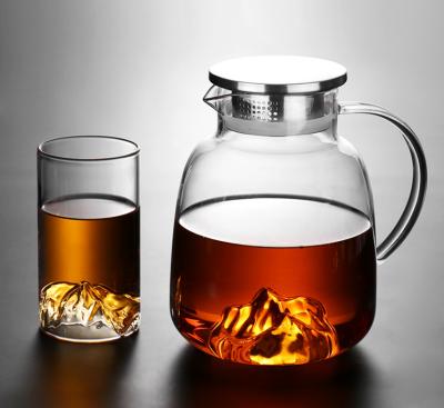中国 耐熱性Stemlessホウケイ酸ガラスのマグ ピーク パターン底 販売のため