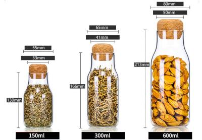 Cina Le scatole metalliche termoresistenti del vetro trasparente del borosilicato stonano con Cork Lid in vendita