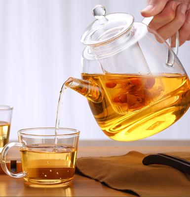 Cina La macchinetta del caffè del tè del vetro borosilicato ha messo 1000ml le tazze della teiera 4x200ml in vendita