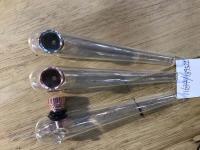 China Electroplated Borosilicate Glass Hand Pipes Baseball Bat Shape for sale