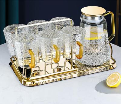 Cina la caraffa del vetro borosilicato di 1500ml 420ml ha messo di 9 con il coperchio del filtro degli ss in vendita