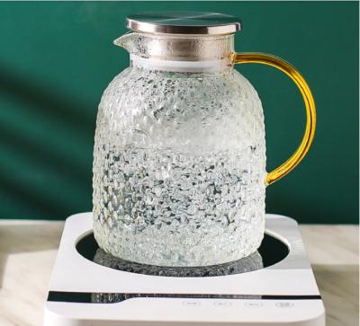 Cina Brocca in vetro borosilicato resistente al calore, 1200 ml, teiera da 400 ml, set da 8 in vendita