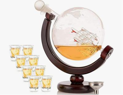 Cina decantatore rotatorio su ordinazione del vino del vetro borosilicato di vetro di vino 850ml in vendita