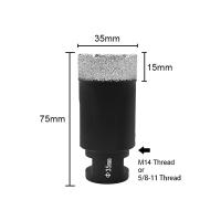 China Stone 40mm Diamond Core Drill Bit Vacuum Brazed for sale