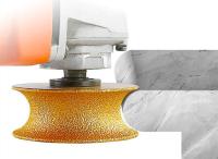 China A Shape Vacuum Brazed Quartz Diamond Grinding Wheel 75mm for sale