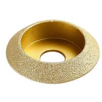 China 75mm Diamond Hand V Shape Grinding Wheel Vacuum Brazed for sale