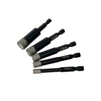 China 45Mn Diamond Hexagonal Shank Diamond Core Drill Bit Set Vacuum Brazed for sale