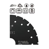 China Deyi 2mm Thickness Diamond Saw Tools Black Cutting Discs Diameter 115mm for sale