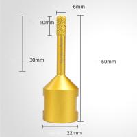 China Golden CE 6mm Vacuum Brazed Diamond Core Bits Dry Drilling for sale