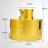 China 68mm Brocas Tile M14 Marble Diamond Drill Core Bit Vacuum Brazed for sale