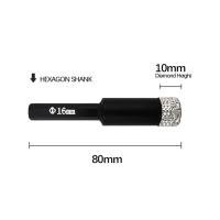 China 25mm Hexagon Shank Diamond Drill Core Bit Marble Tile Dry for sale