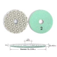 China Thickness 3mm Dry 3 Step Vitrified Diamond Polishing Pads 100mm for sale