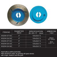 China Aluminium Base 180mm Diamond Cup Grinding Wheel For Stone for sale