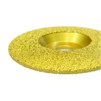 China Curved 125mm Diamond Cup Disc Grinding Wheel Vacuum Brazed for sale